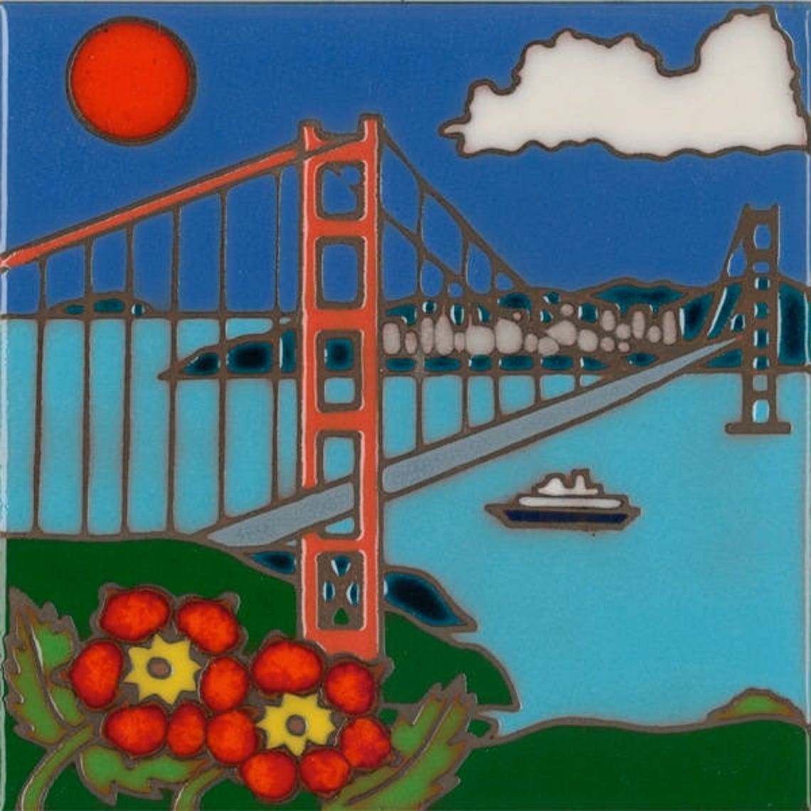 Cable Car, San Francisco,hotplate, Wall Decor, Kitchen Backsplash ...
