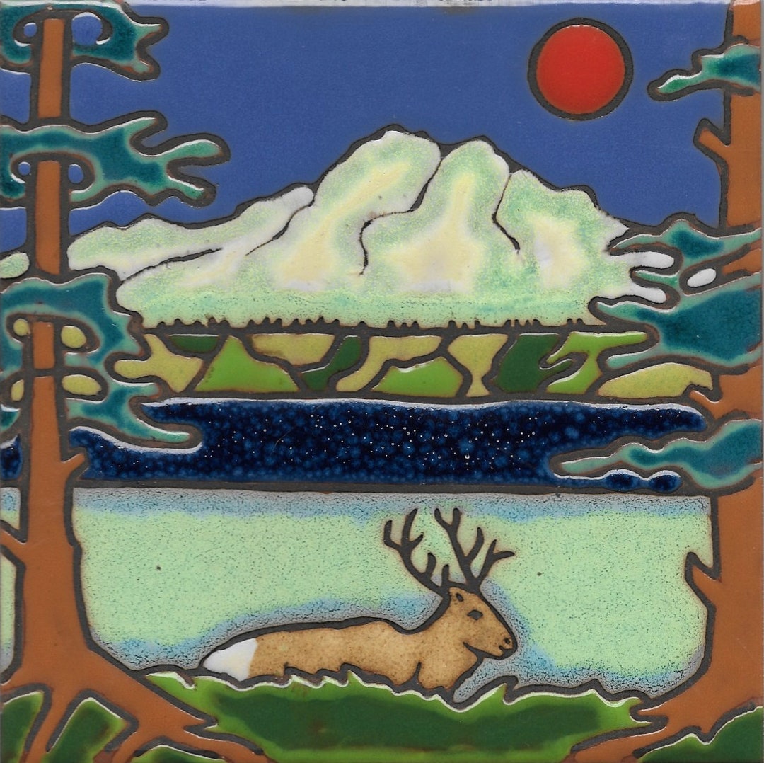 Ceramic Tile, Elk, Olympic Natl Park, Mt Olympus, Snow Mtn, Hot Plate ...