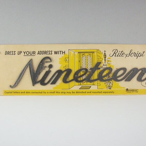 Script House Number - Etsy