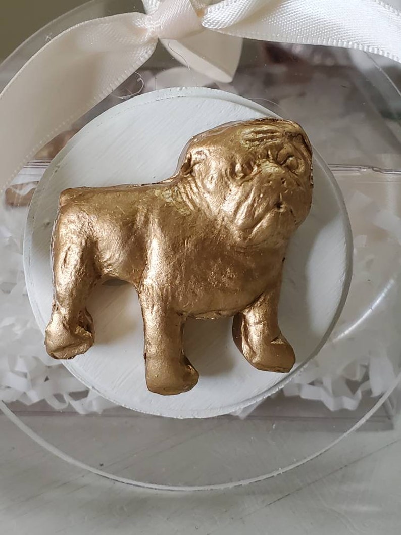 Hanging Gold Bulldog Intaglio Ornaments on Acrylic Cross - Etsy