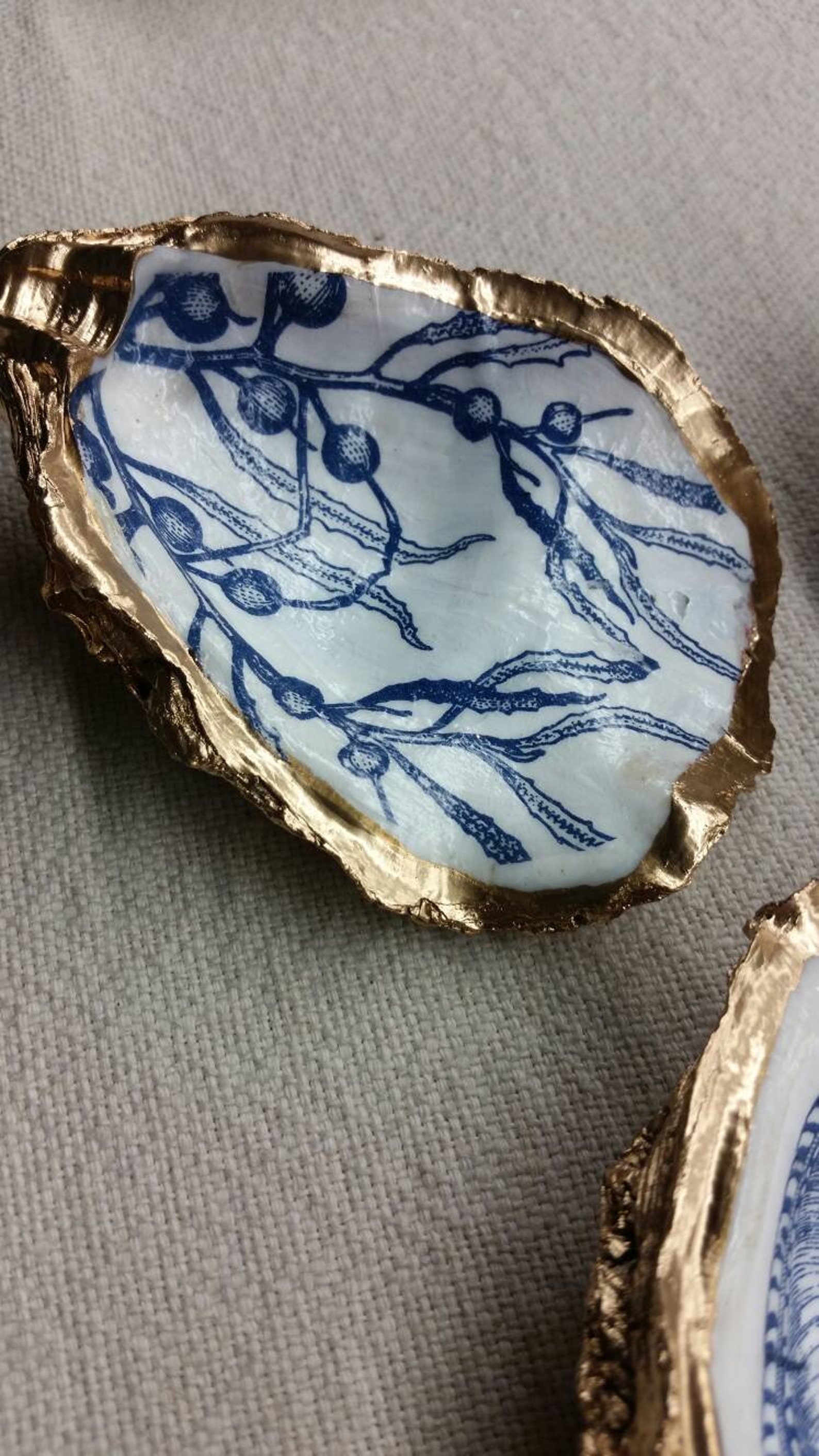 Oyster Shell Blue and White Coastal Hostess Gift Bridesmaid | Etsy