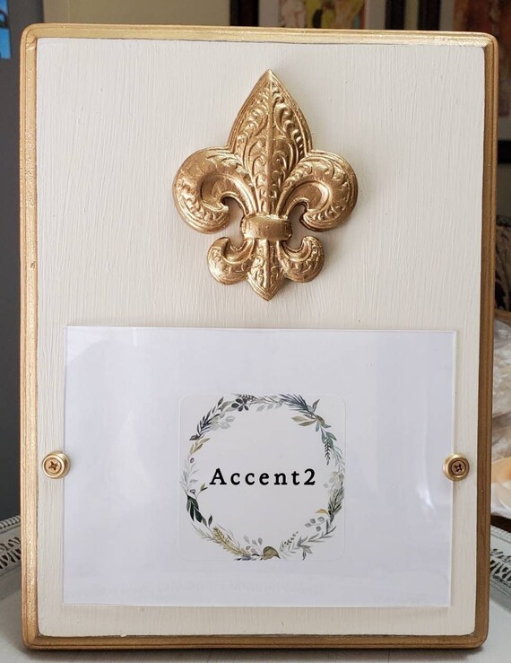 Gold Fleur-de-lis Frame 5x7 Photo Frame Painted Distessed - Etsy