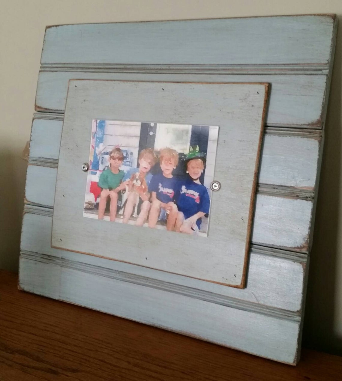 Handmade Beadboard Picture Frame to hold 5x7 photo. Nottaway | Etsy