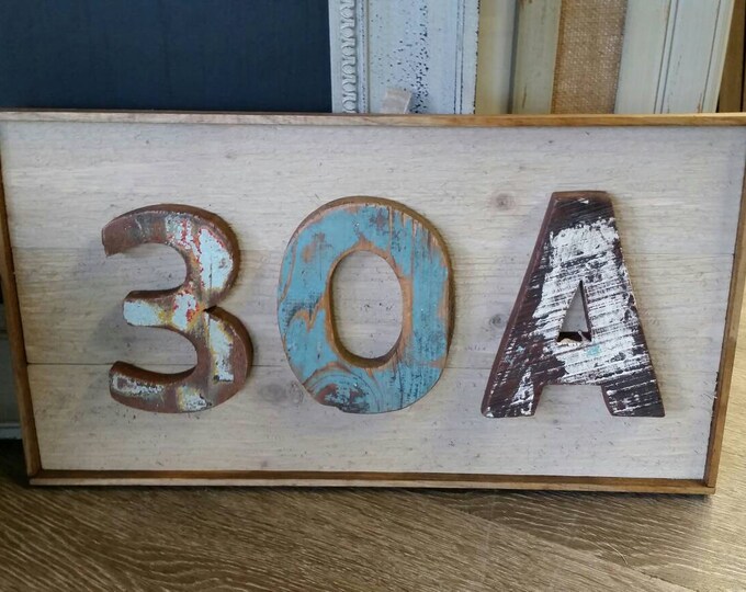 30A Handmade One of a Kind Distressed Wood Plank Sign - Florida Beach ...