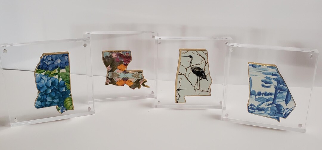 State on Acrylic 5x5 - Show Your Love for Your State - Hostess Gift ...