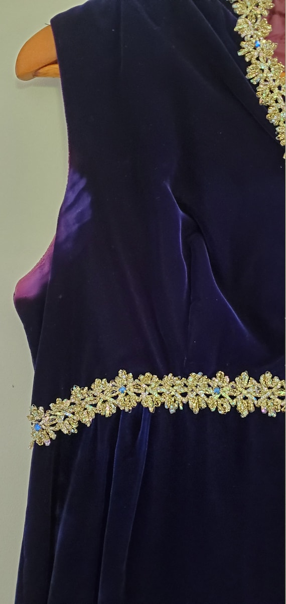 Vintage Royal Purple Velvet Dress - Gem