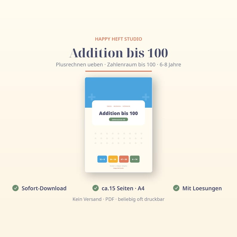 Addition 1 to 100 – Math Workbook for Grades 1 & 2 · Practice Addition ...