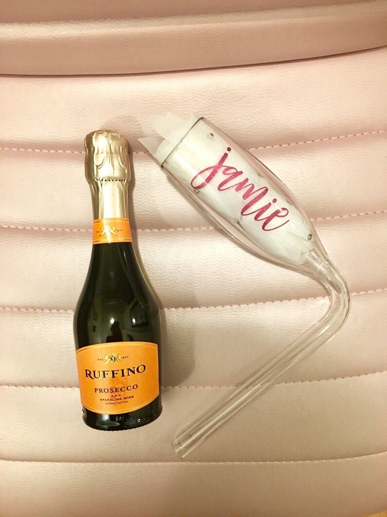 Chambong Champagne Bong Mr and Mrs. Personalized Names SET OF 2 Wedding ...