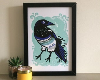 Good Morning Mr. Magpie - Bird Art Print - Etsy