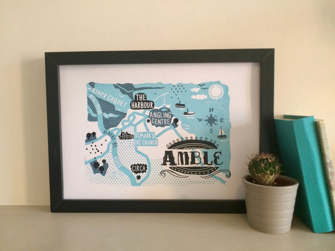 Amble Map A4 Print - Etsy