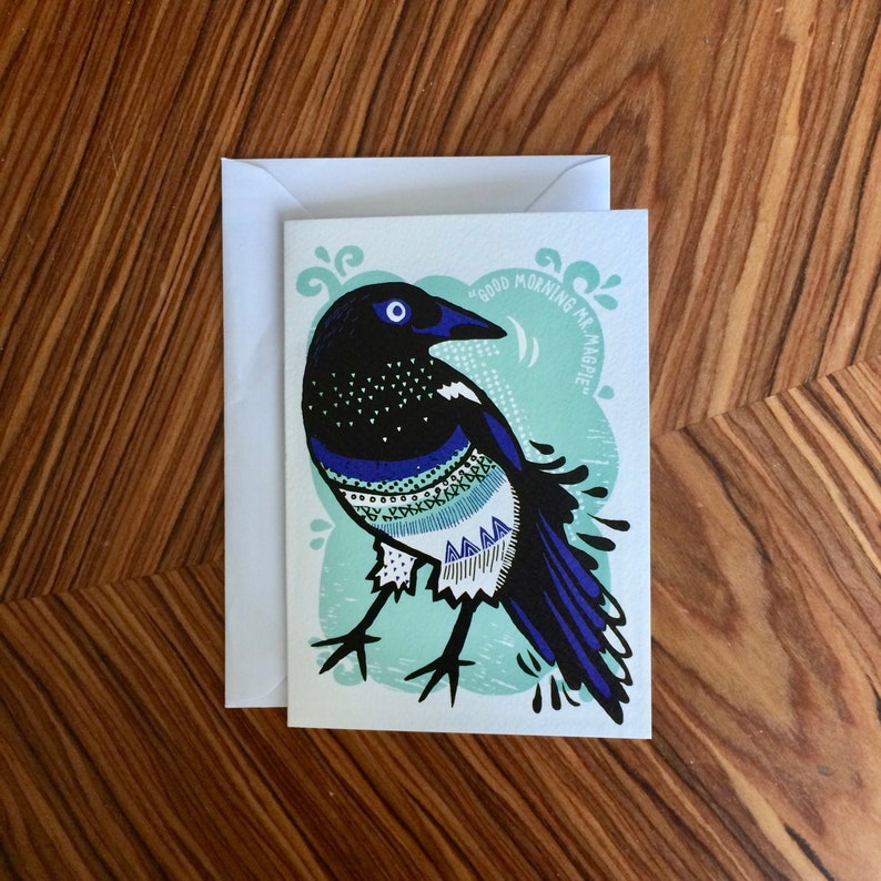 Good Morning Mr. Magpie Greetings Card - Etsy