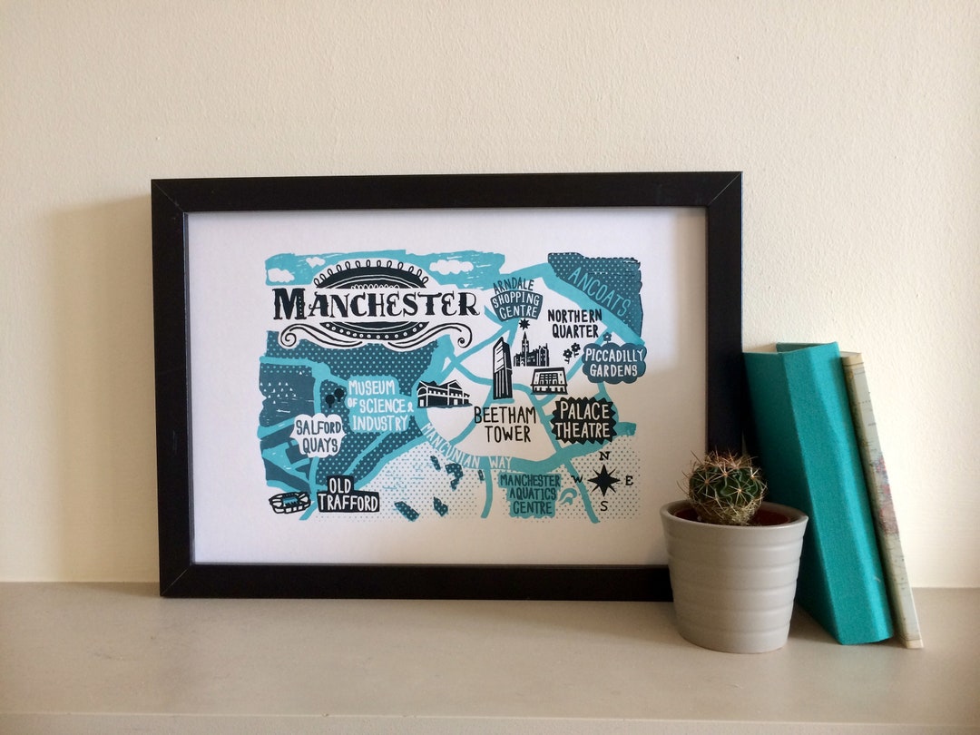Manchester Limited Edition A4 Screen Print - Etsy