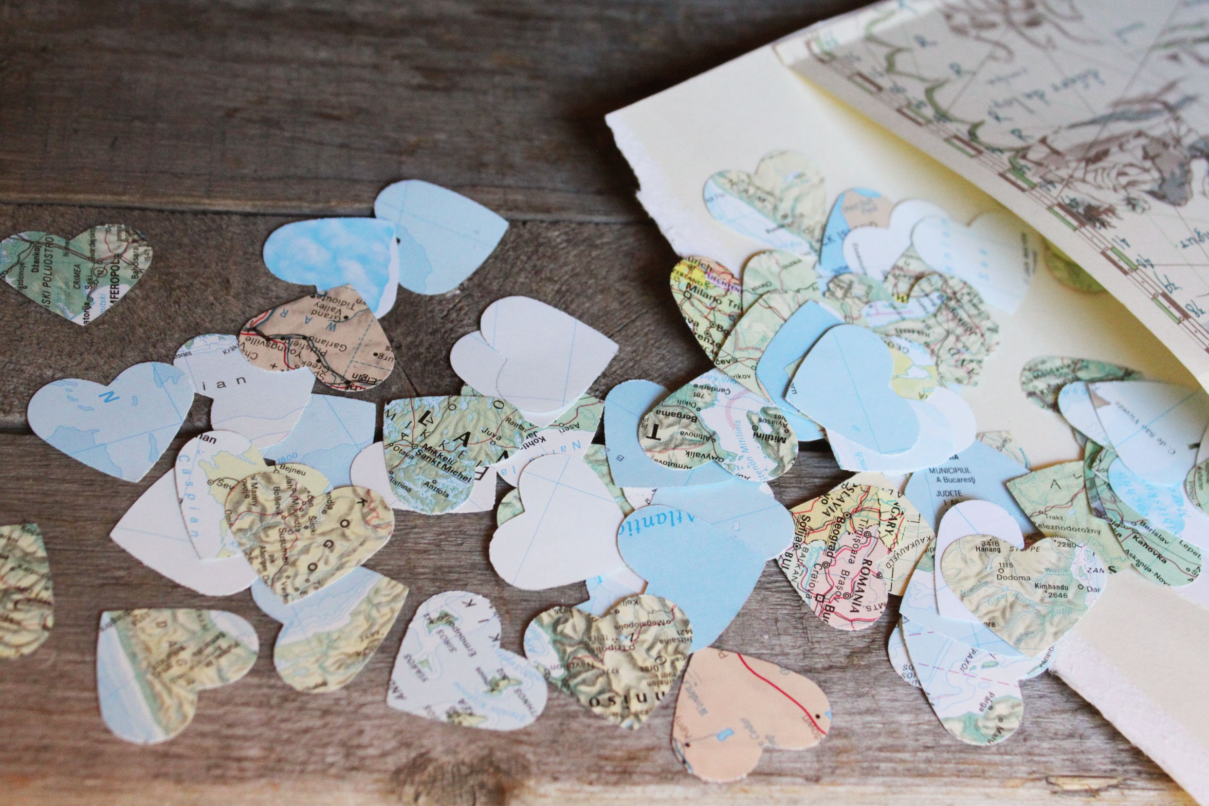 Confetti Map Confetti Table Scatters Wedding Decorations - Etsy Canada