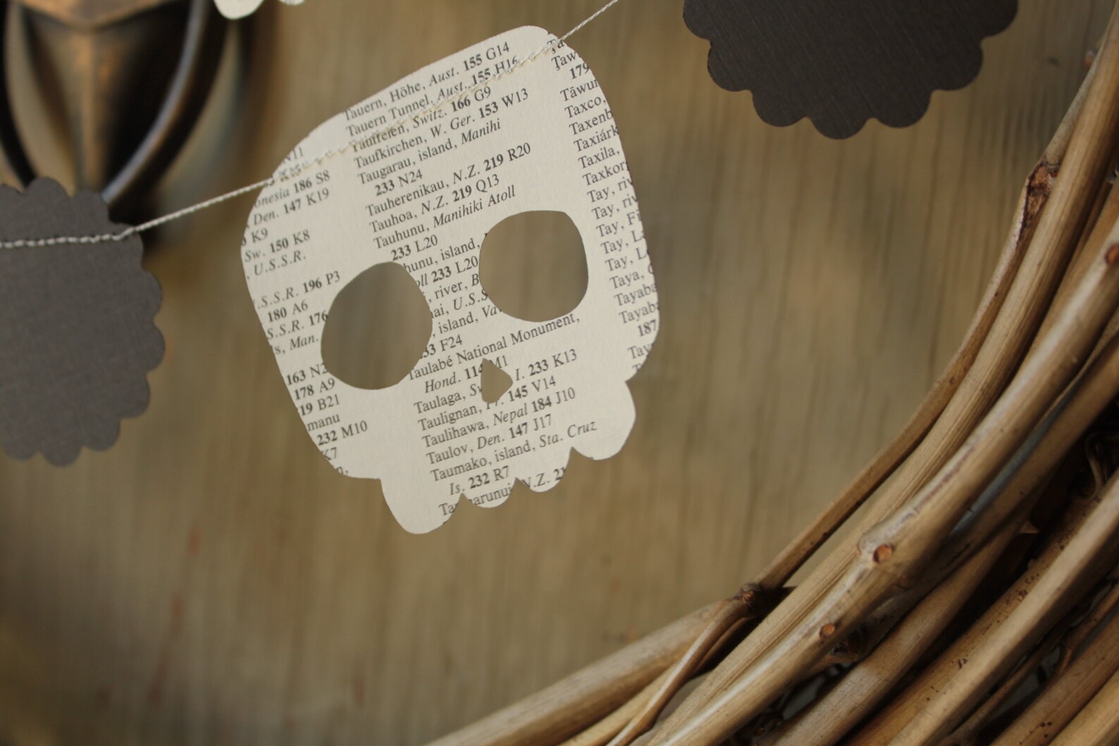 Skull Garland Party Decorations Paper Garland Halloween | Etsy