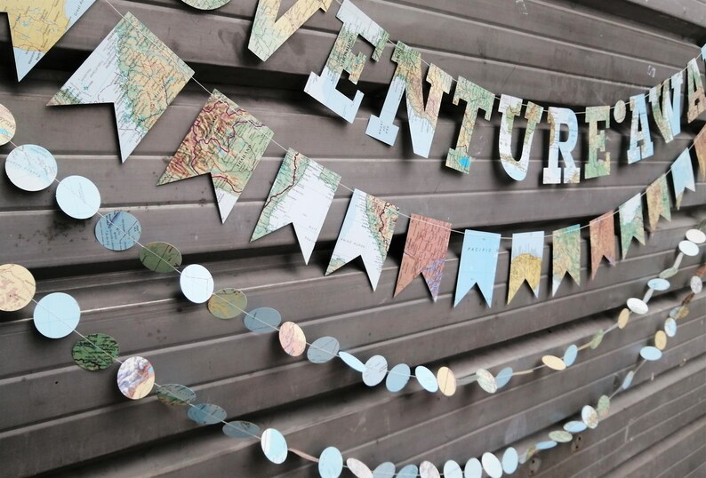 Adventure Awaits Party Decorations Package Map Paper - Etsy
