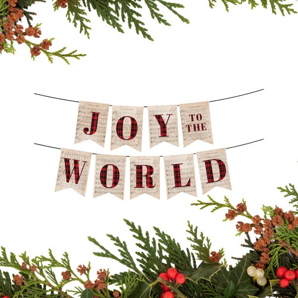 Joy to the World Banner - Etsy