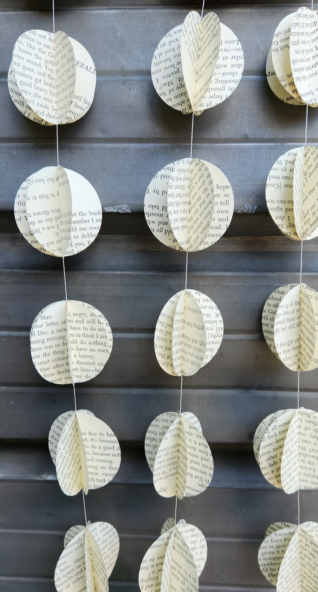 3D Book Page Garland, Party Decoration, Paper Garland, 10 Feet Long ...