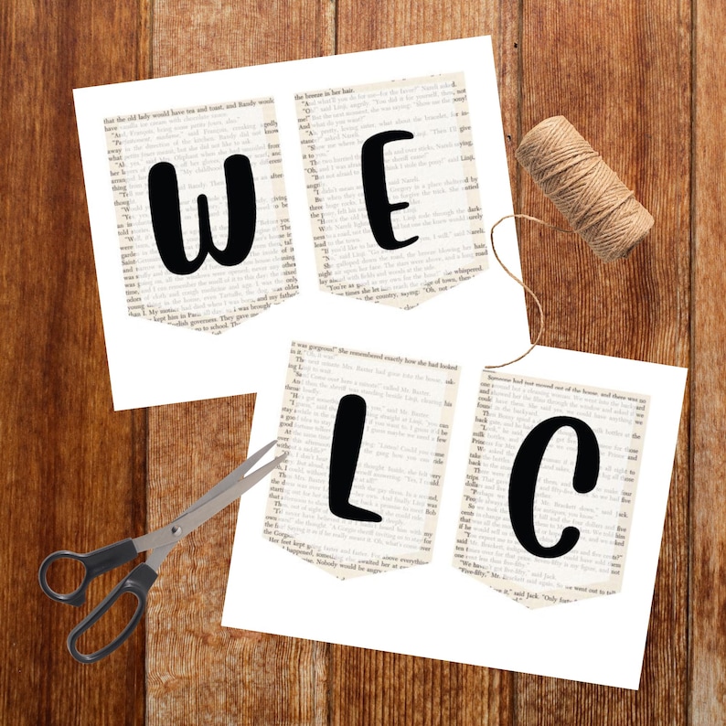 Printable Welcome Banner: Vintage Style Garland (digital Download) - Etsy
