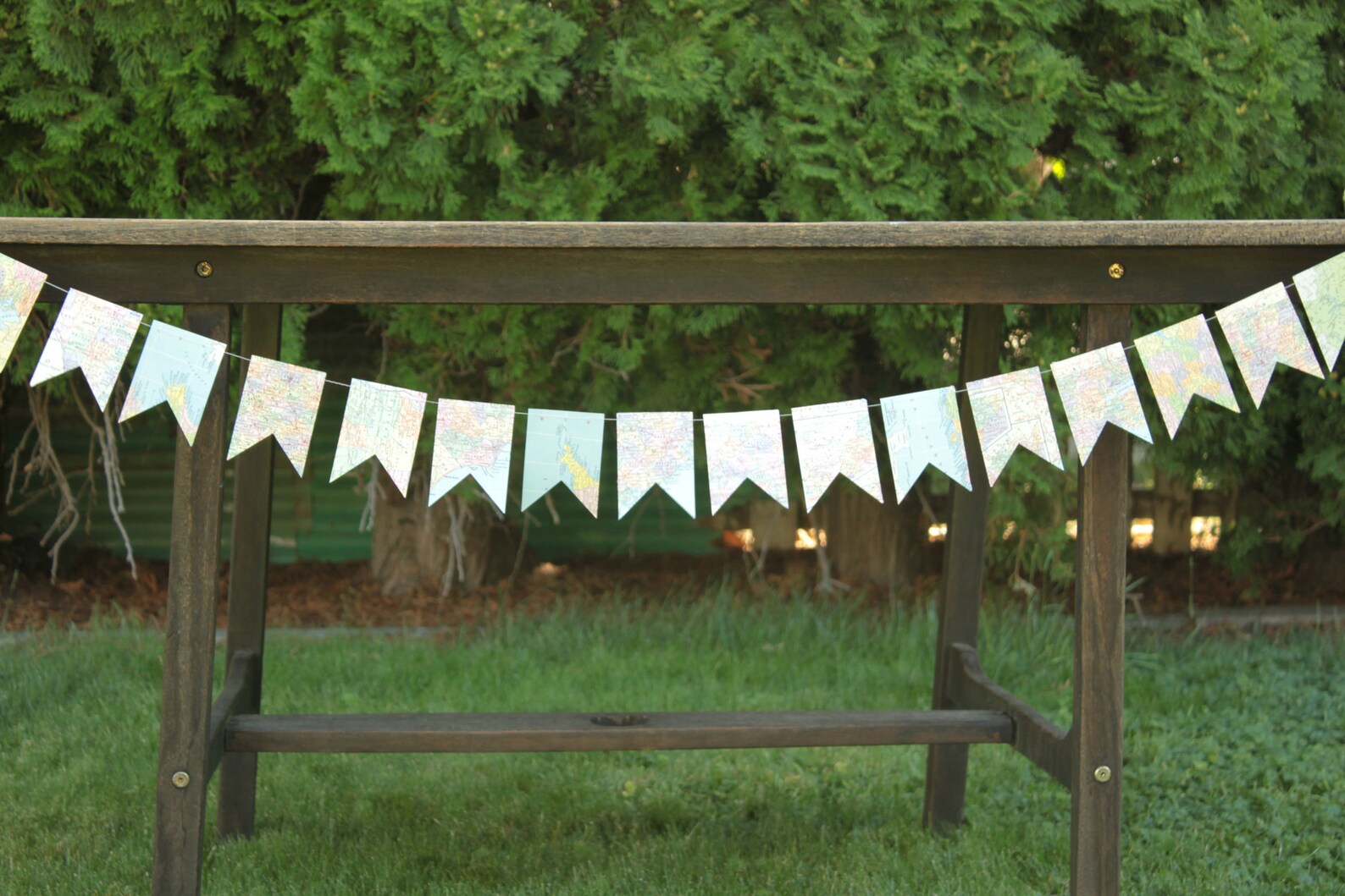 Map Garland Party Decoration, Travel Theme Bon Voyage Party, Paper ...