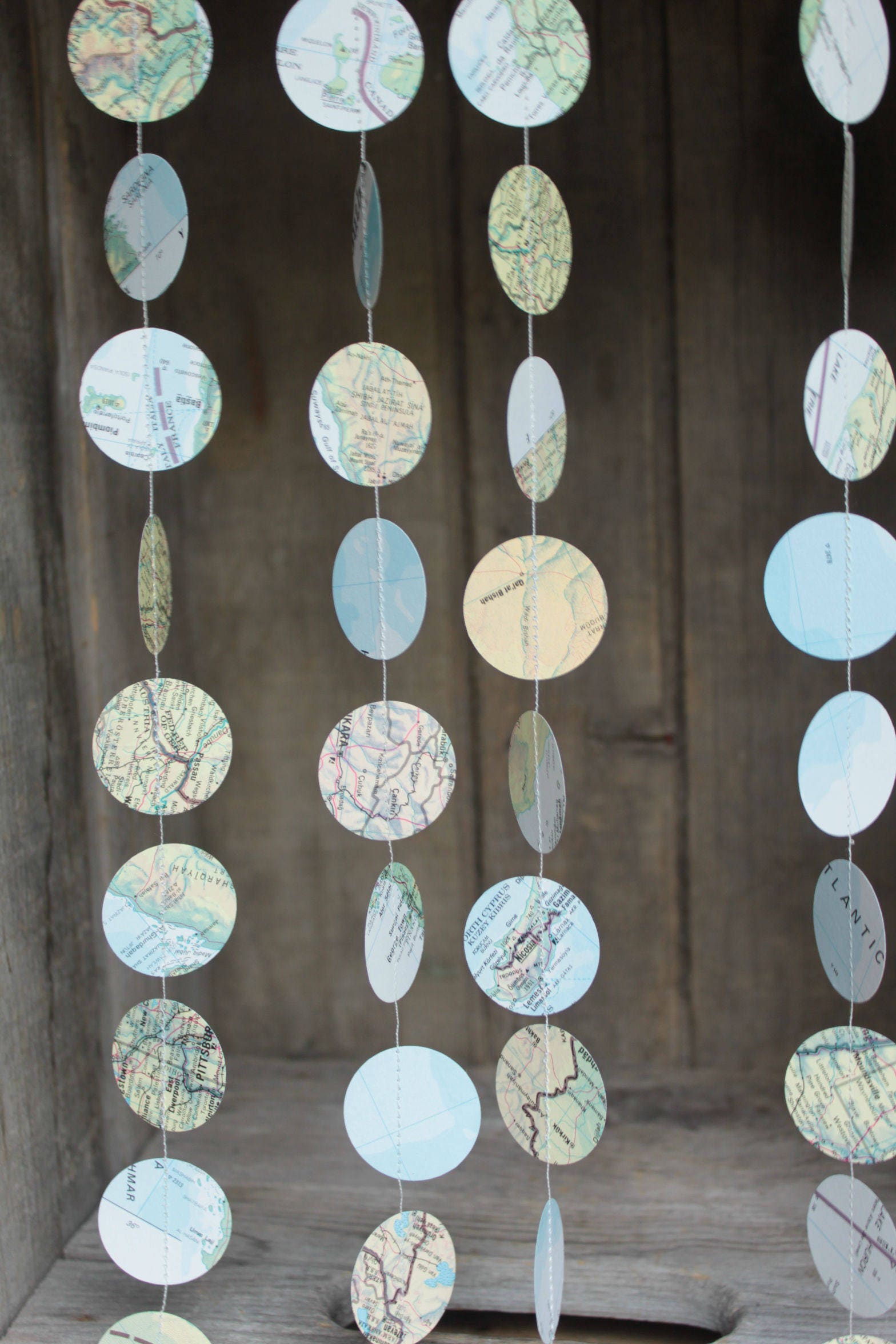 Map Garland Atlas Garland Map Bunting Travel Theme Map - Etsy Canada