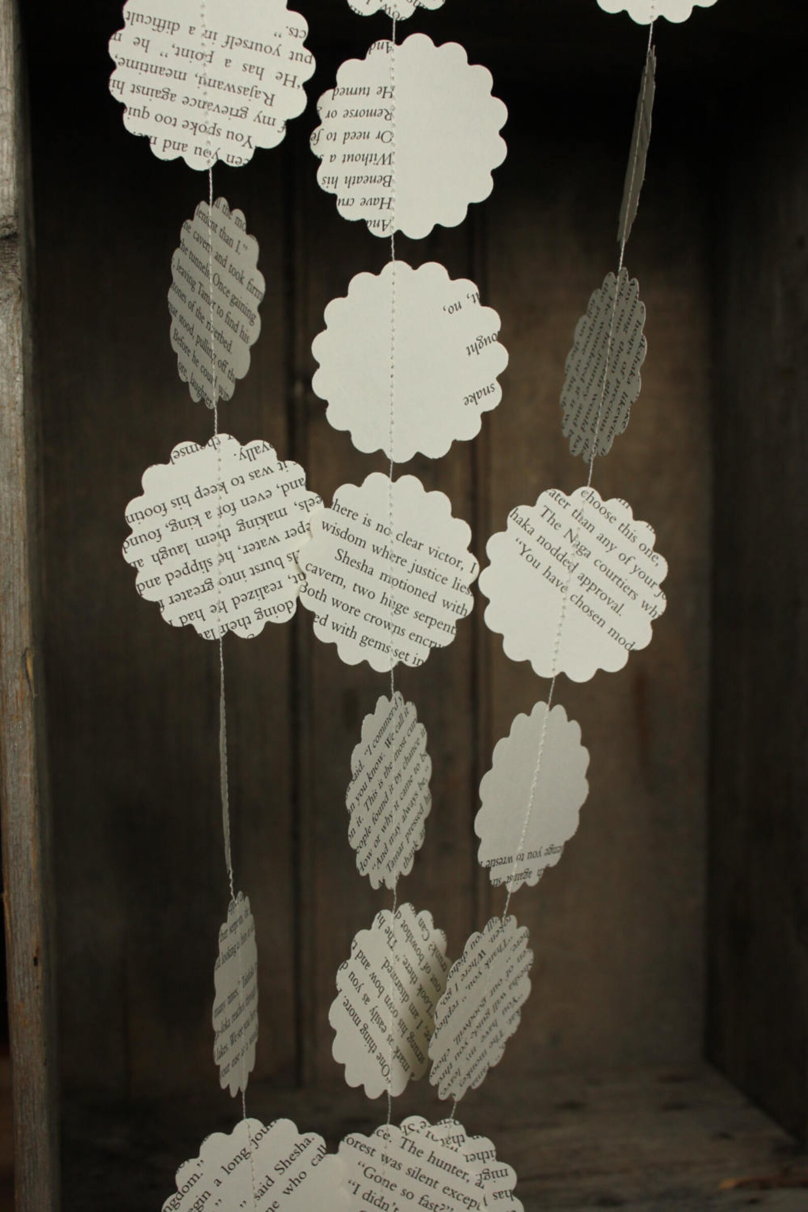 Book Page Paper Garlands Dot Garland Party Decorations - Etsy