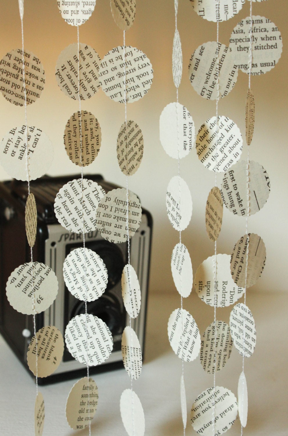 Paper Garland Wedding Decoration Book Page Garland Book - Etsy
