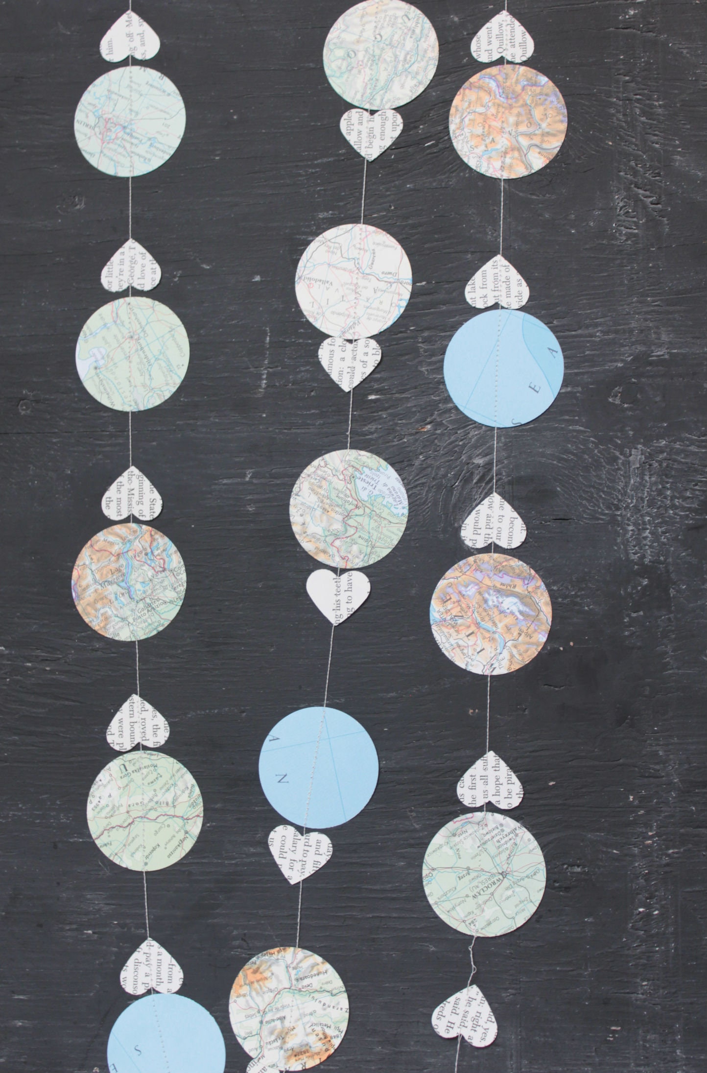 Map Garland Travel Theme Decorations Paper Garland Vintage - Etsy Canada
