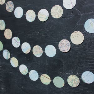 Map Garland, Atlas Garland, Map Bunting, Travel Theme, Map Decorations ...