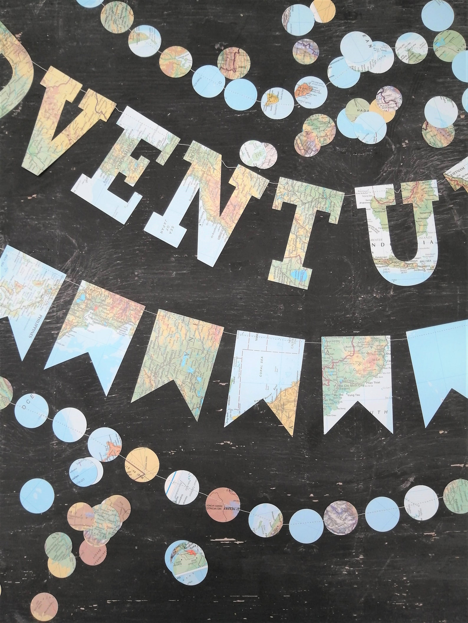 Adventure Awaits Party Decorations Package Map Paper | Etsy