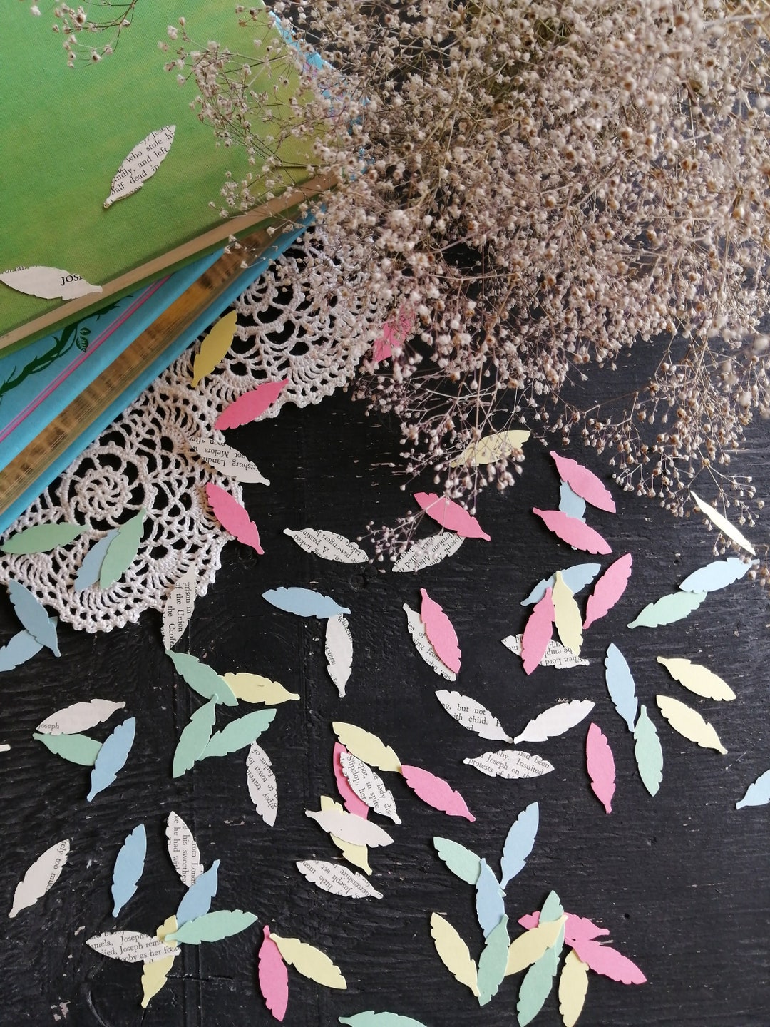 Feather Confetti Table Scatters Pastel Star Decorations - Etsy