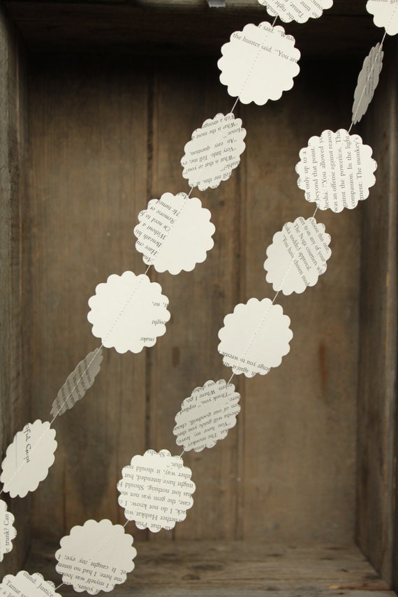 Book Page Paper Garlands Dot Garland Party Decorations - Etsy