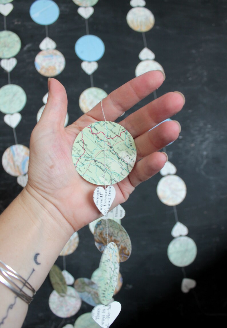 Map Garland Travel Theme Decorations Paper Garland Vintage - Etsy Canada