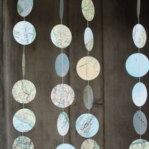 Map Garland, Atlas Garland, Map Bunting, Travel Theme, Map Decorations ...