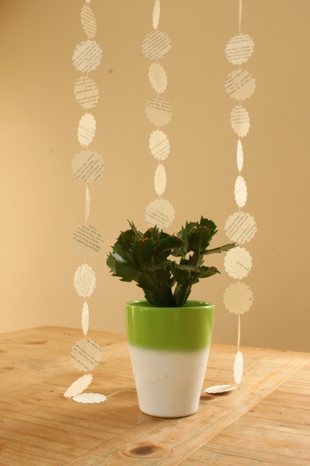 Book Page Paper Garlands Dot Garland Party Decorations - Etsy