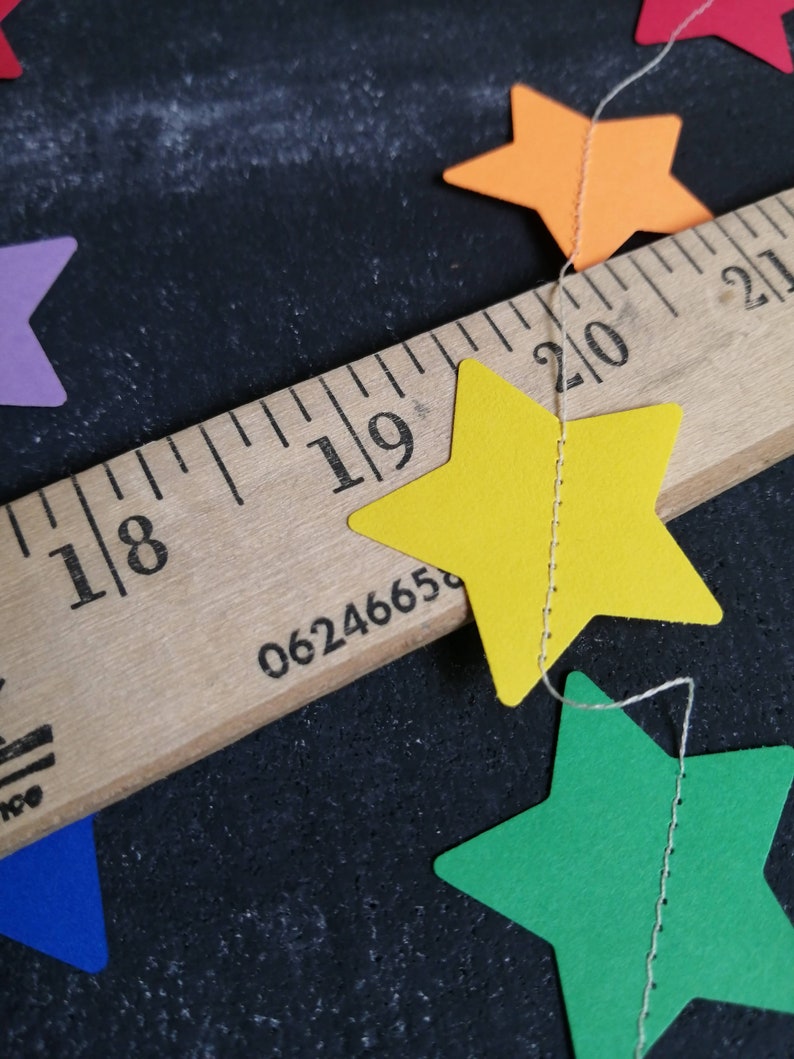 Rainbow Star Paper Garland Party Decoration Birthday Party | Etsy