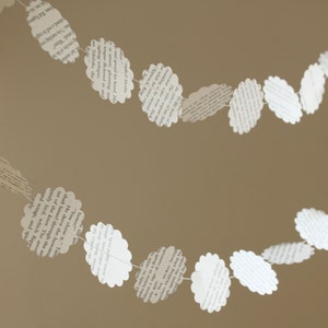 Book Page Paper Garlands, Dot Garland, Party Decorations, Shower ...