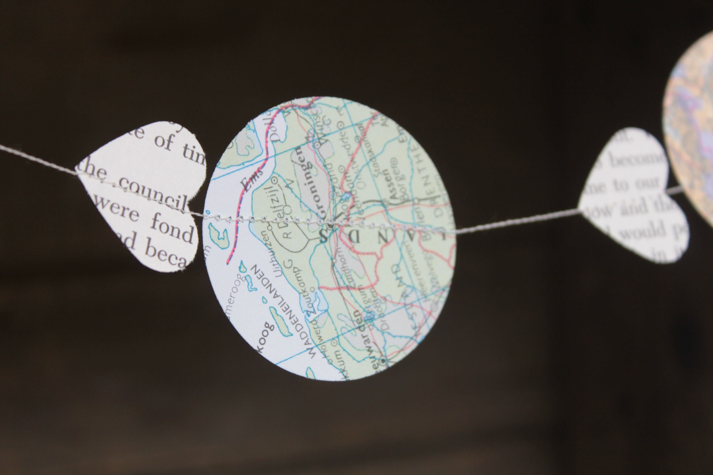 Map Garland Travel Theme Decorations Paper Garland Vintage - Etsy Canada