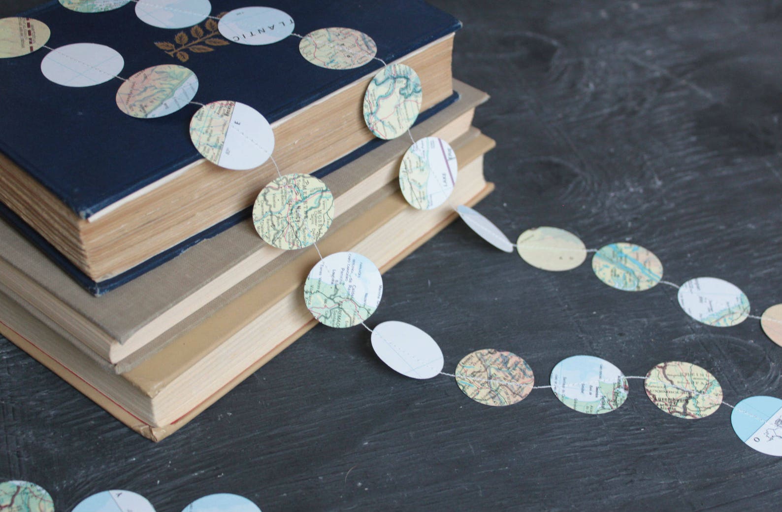 Map Garland Atlas Garland Map Bunting Travel Theme Map - Etsy