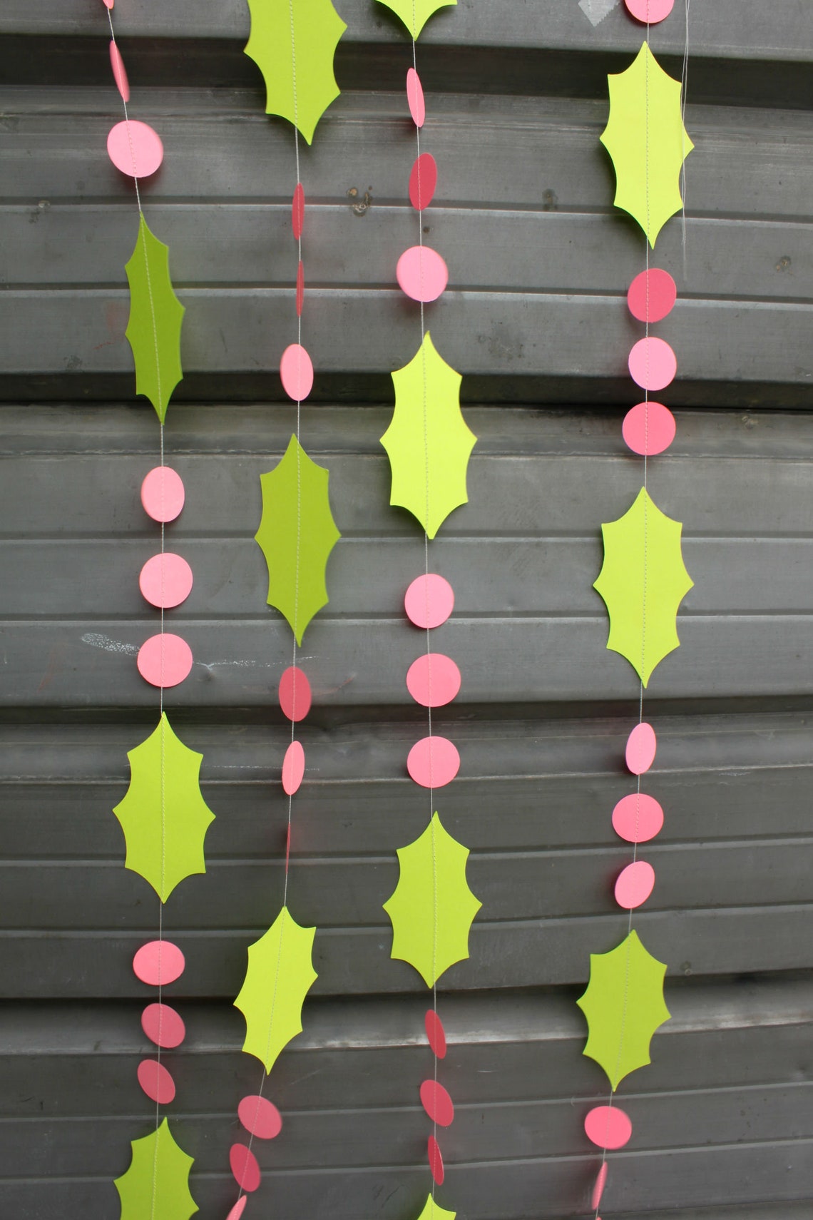 Holly Garland Paper Garland Christmas Decoration Christmas - Etsy