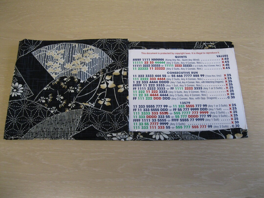 Mahjongg LARGE PRINT Card Covers - Etsy