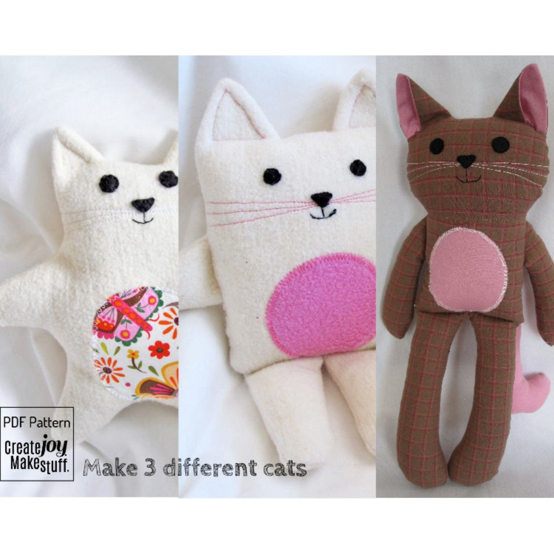 Make 3 Cats Sewing Pattern & Tutorial 3 Pattern Bundle Cat Doll Pattern Rag Doll Pattern - Etsy ...