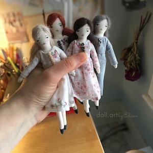 Tiny Woman Doll Sewing Pattern : Mini Rag Doll Pattern A4 PDF - Etsy Canada