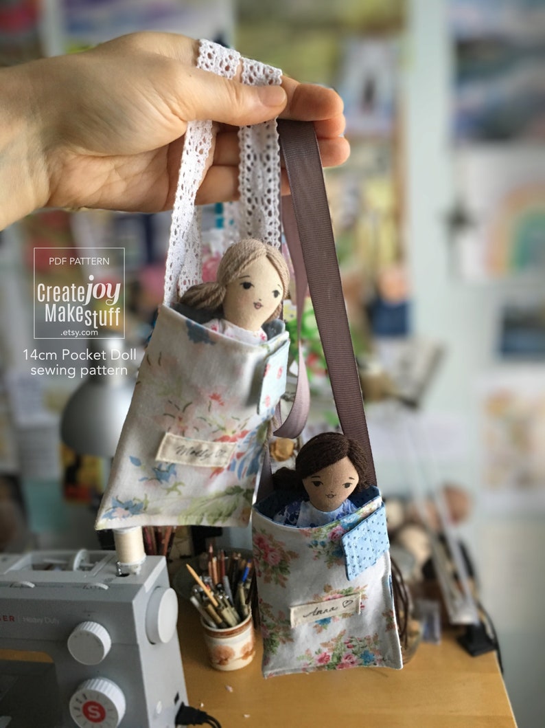Pocket Rag Doll Sewing Pattern PDF – Sew a Step-by-step Handmade 5.5 ...