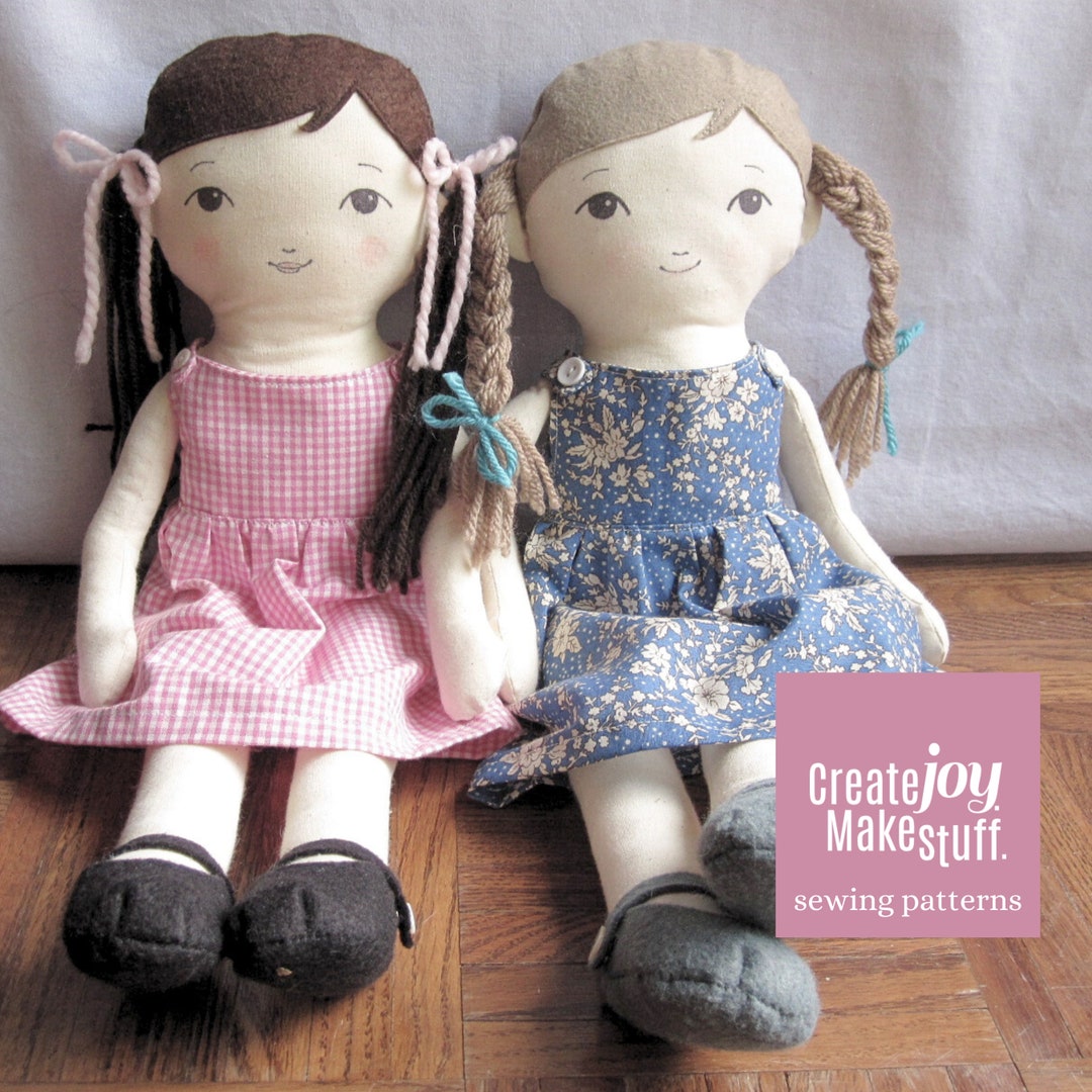 18" Rag Doll Sewing Pattern : Cloth Doll Pattern - Etsy