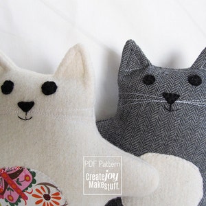 Baby Cat Doll Sewing Pattern PDF – Sew a Handmade 7.5 Inch Cloth Kitten ...