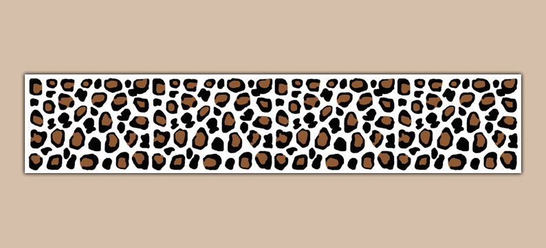 LEOPARD PRINT BORDER Decal Wall Art Safari Animal Spots Room | Etsy
