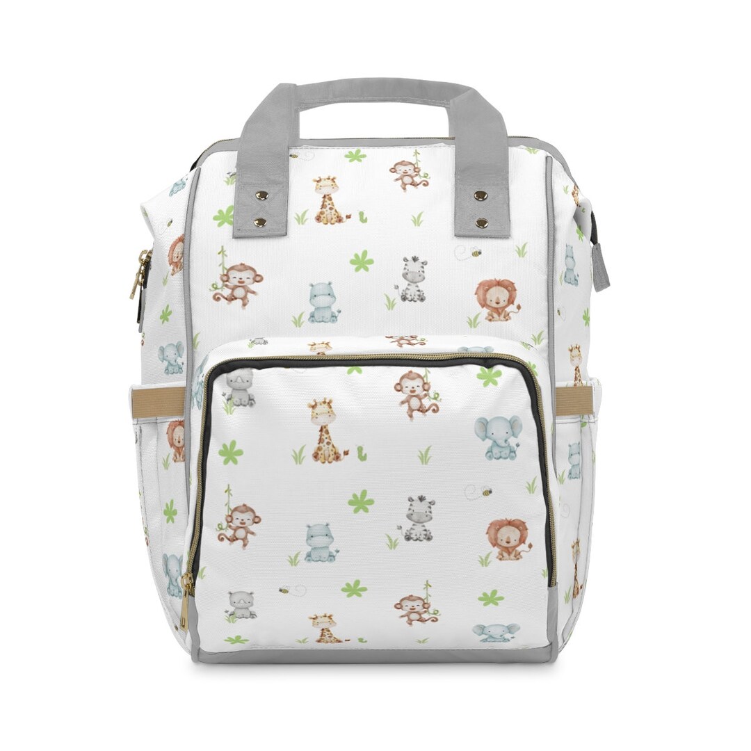 Safari Animals Neutral Baby Diaper Backpack Bottle Bag New - Etsy