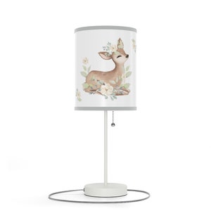 Watercolor Floral Woodland Forest Animals Baby Girl Nursery Deer Fawn ...