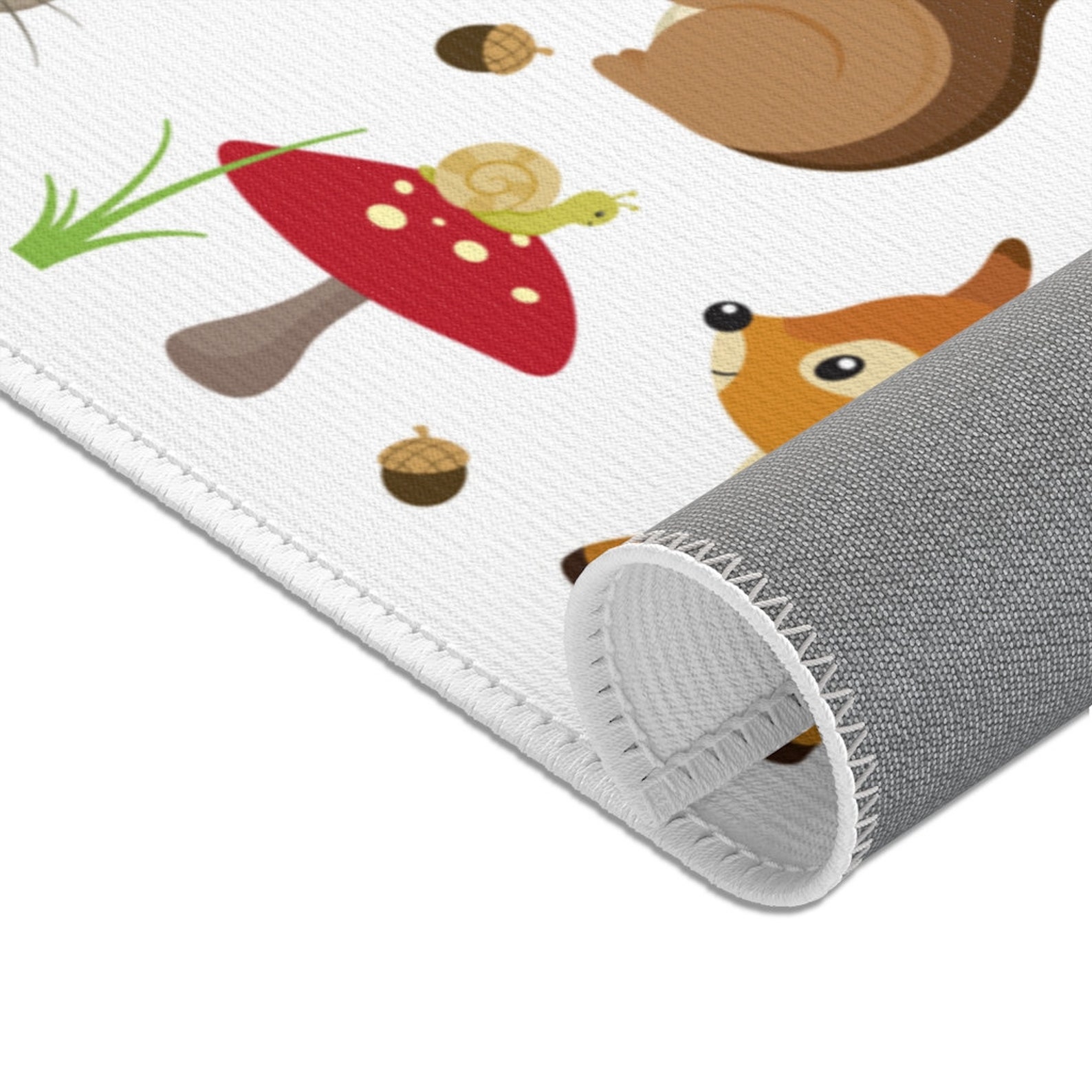 Woodland Forest Animals Neutral Nursery Area Rug Carpet Baby - Etsy