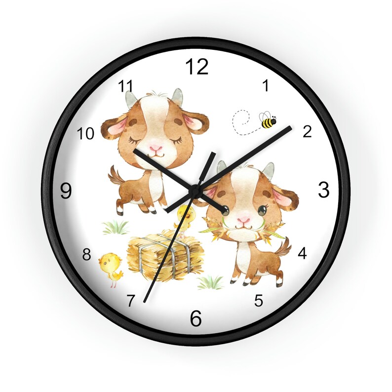 Goat Farm Animals Wall Clock Nursery Baby Boy Girl Kids - Etsy